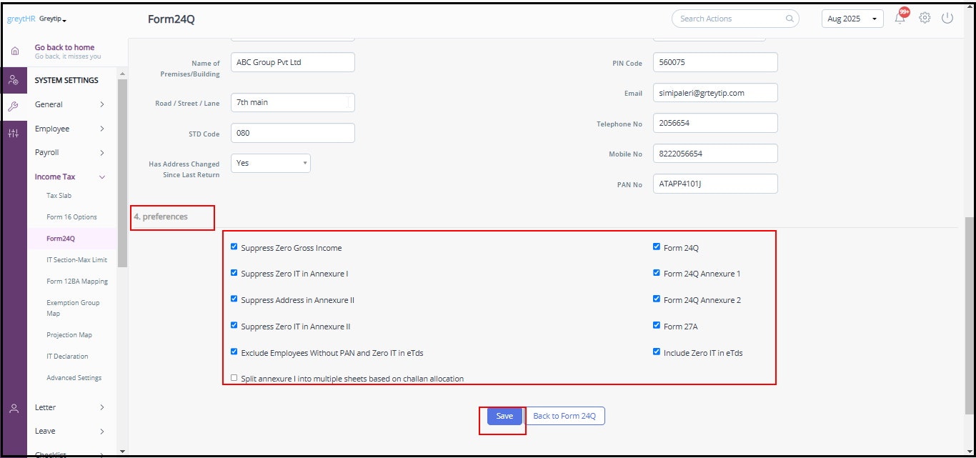 4. Configure preferences
