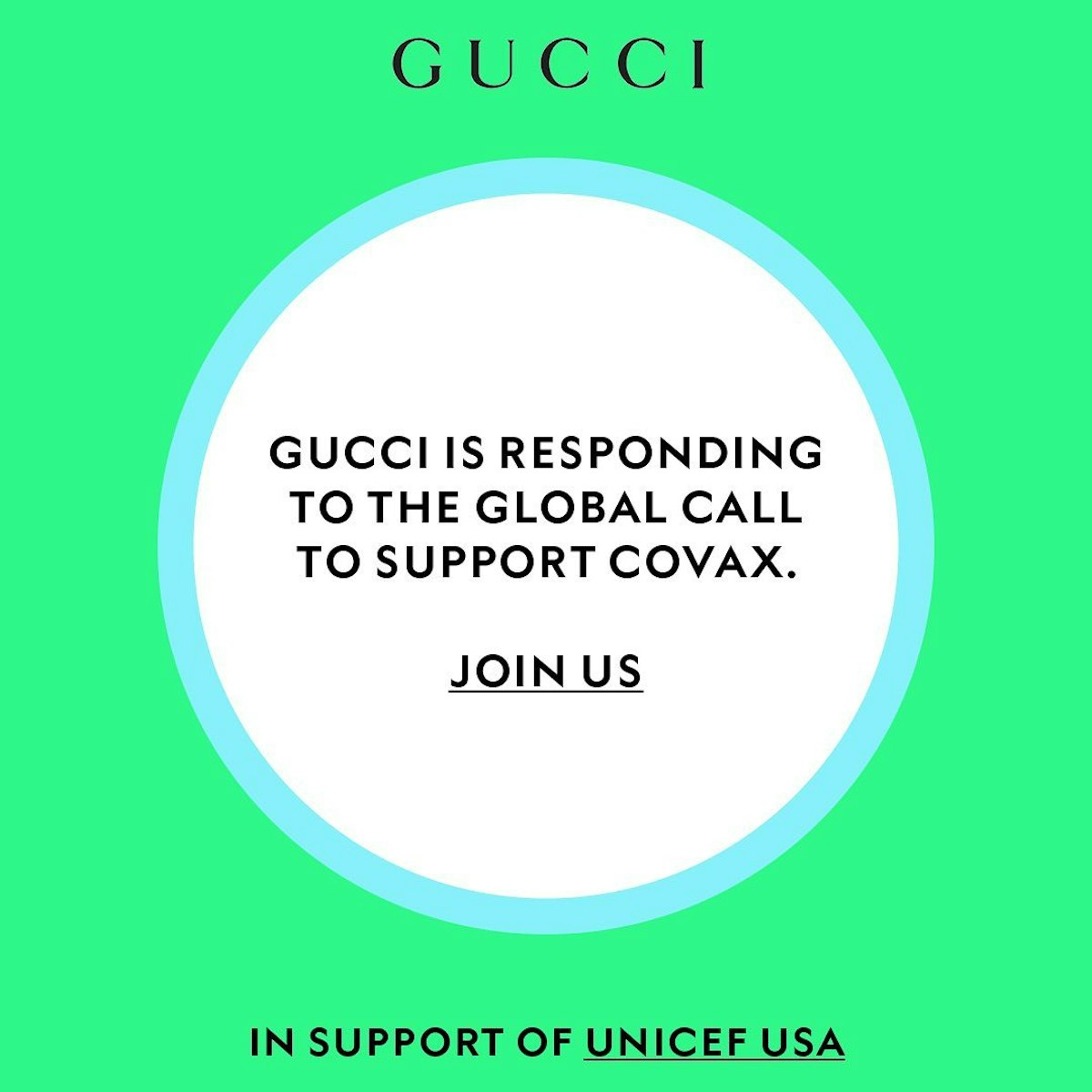 Gucci y Unicef, unidos para distribuir equitativamente la vacuna contra ...