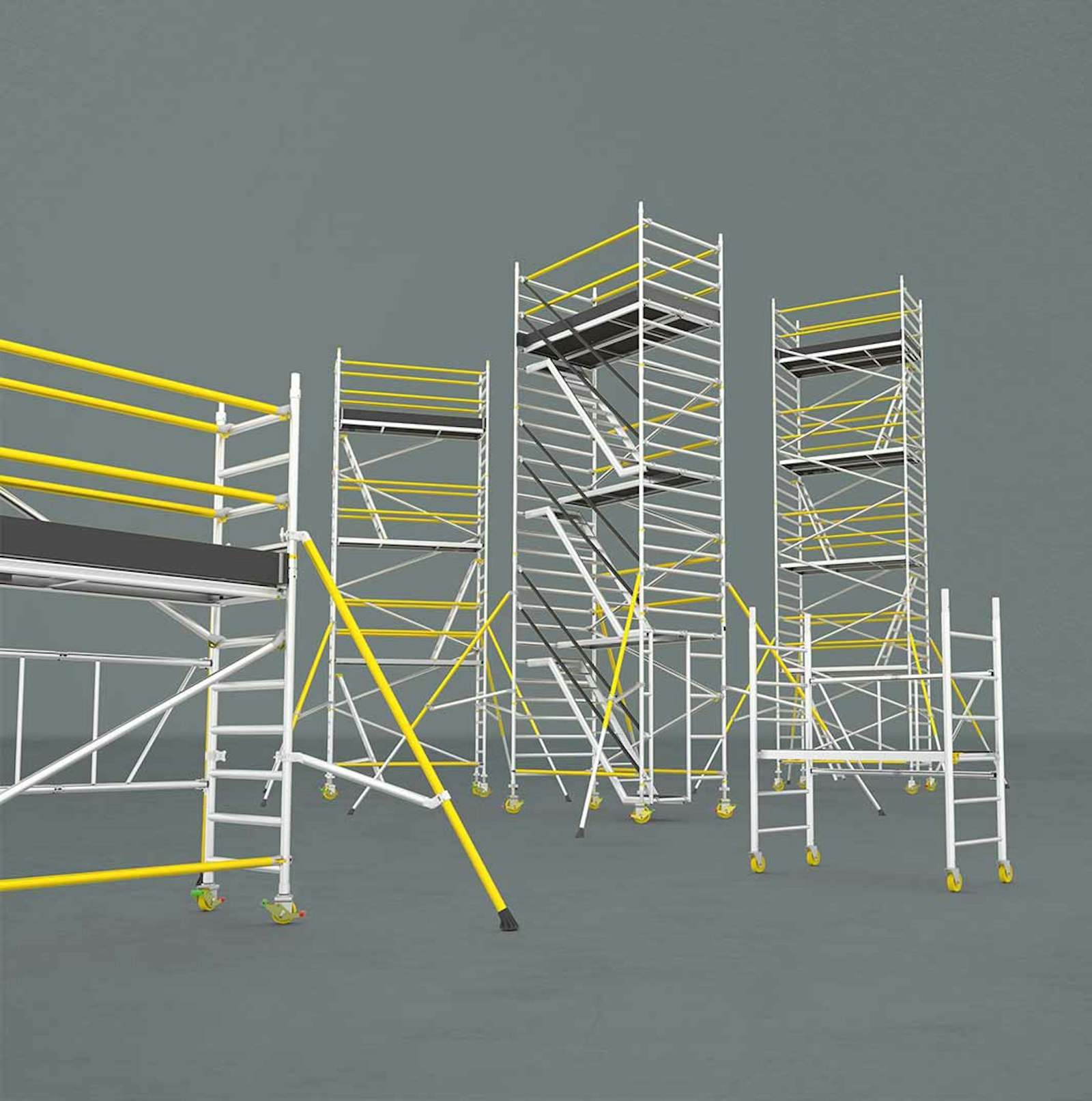 Rolling scaffolding tower