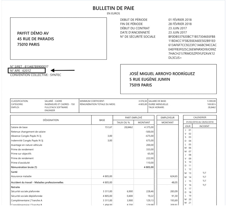 Code entreprise sur une fiche de paie : tout savoir