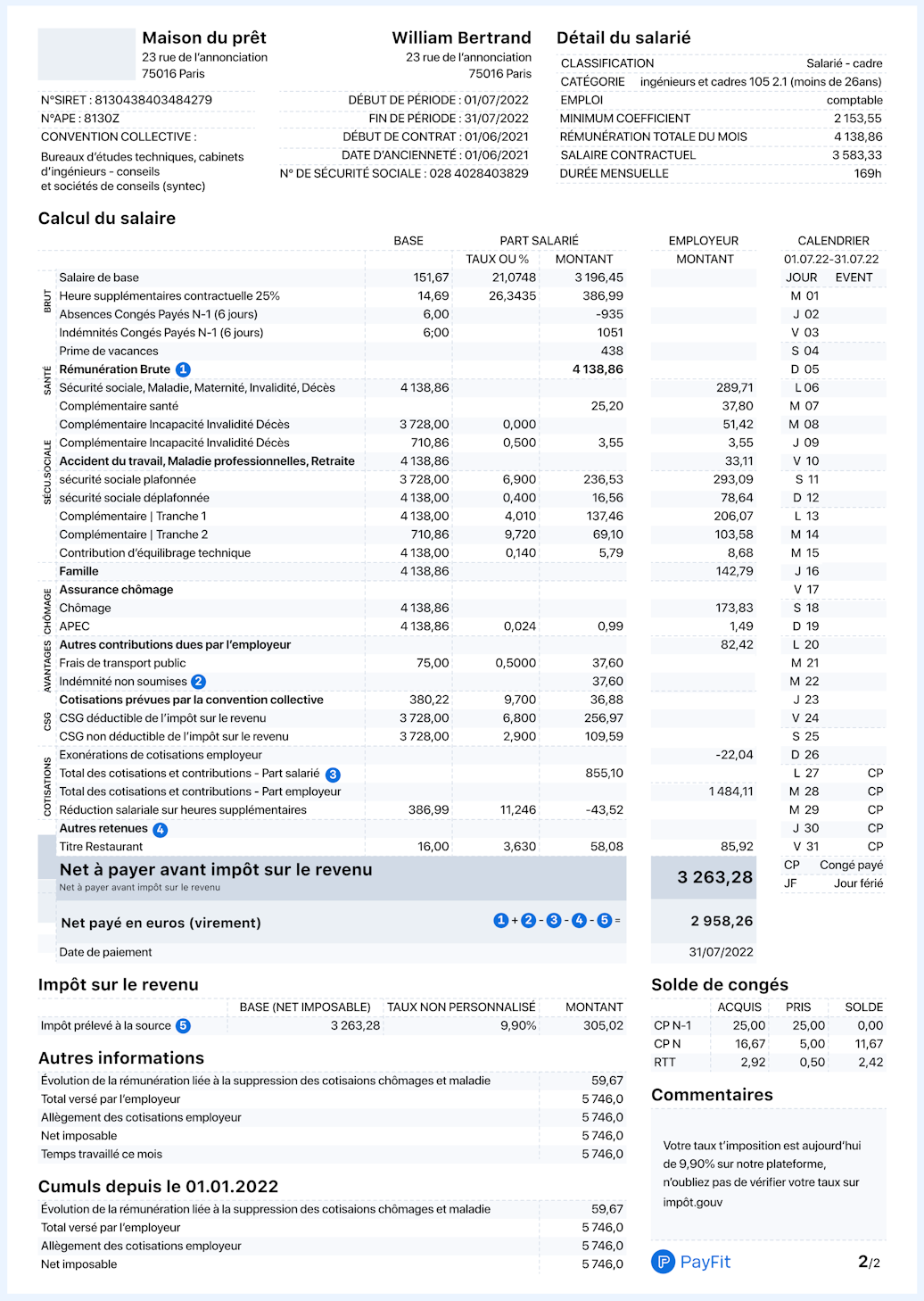 Fiche de paie : règles, mentions et modèle gratuit