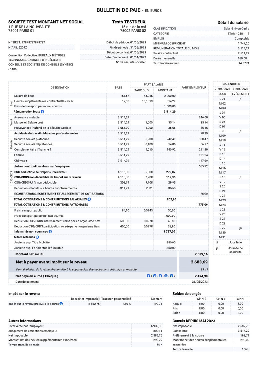 Bulletin de salaire : modalités, mentions obligatoires et modèle