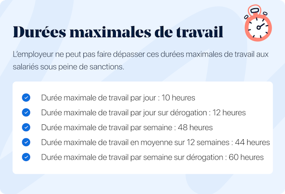 Durées maximales de travail : quelles sont les règles