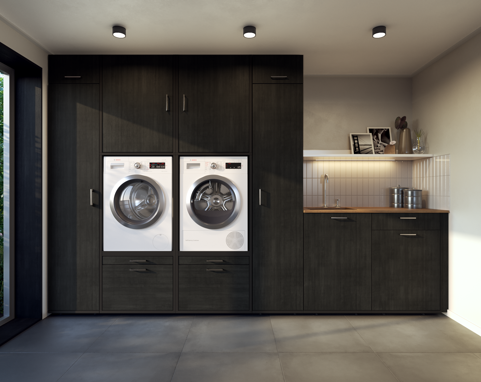 Small Laundry Room? Install a Washing Machine Cabinet