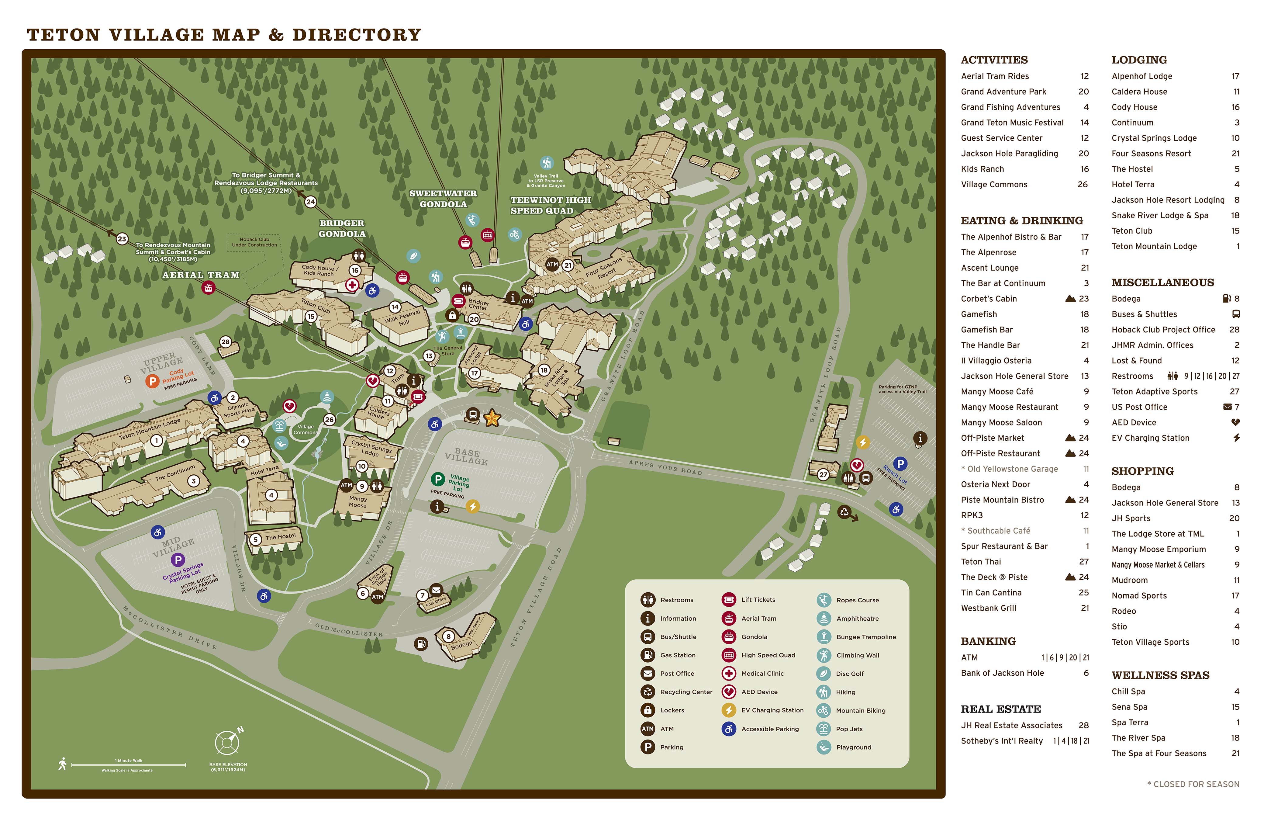 Teton Village Summer Map - Jackson Hole Mountain Resort