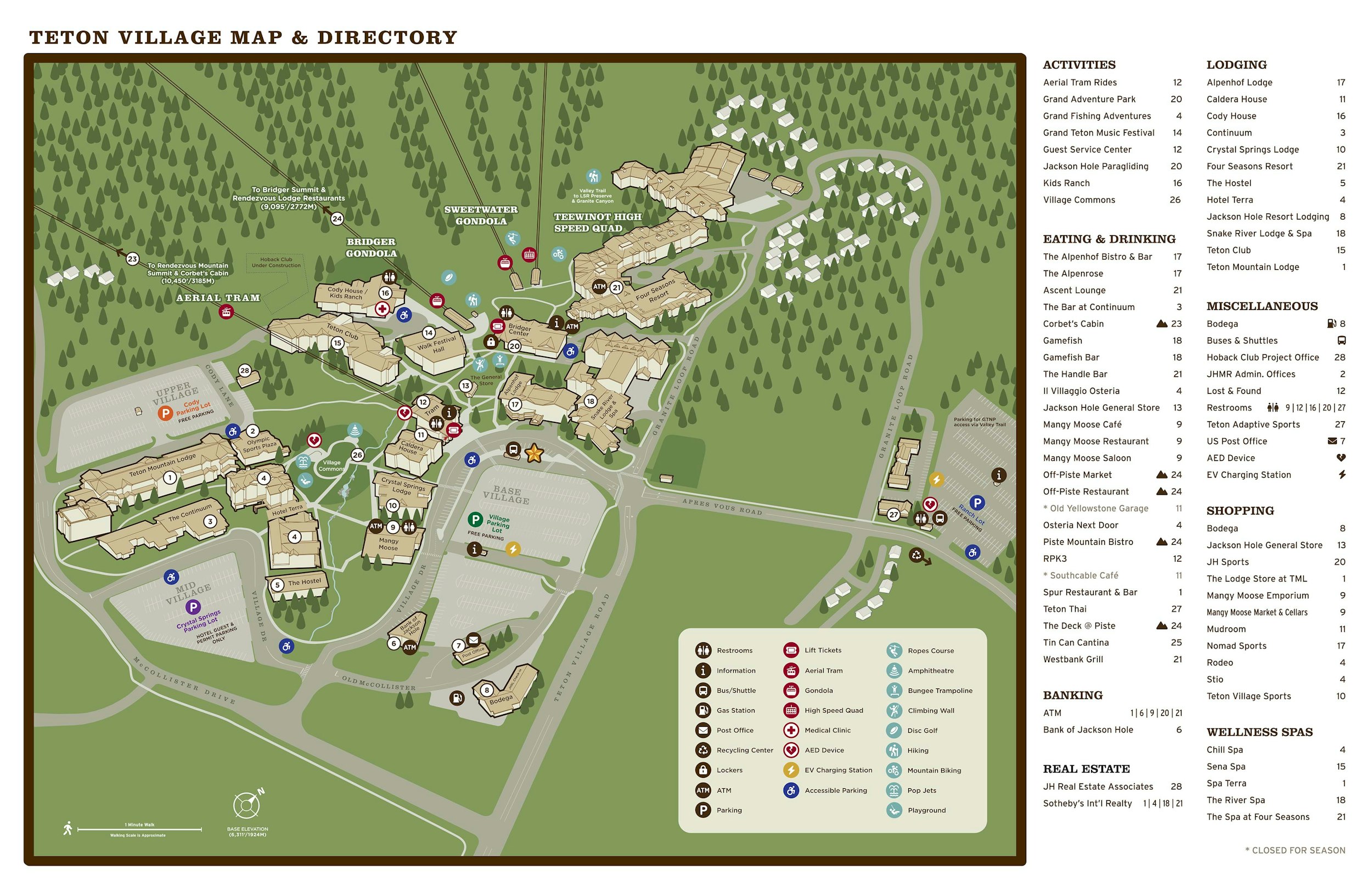Teton Village Summer Map - Jackson Hole Mountain Resort