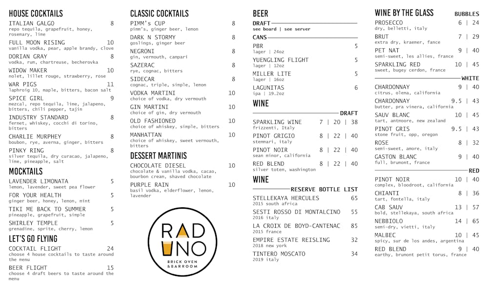 Menus QR | Raduno