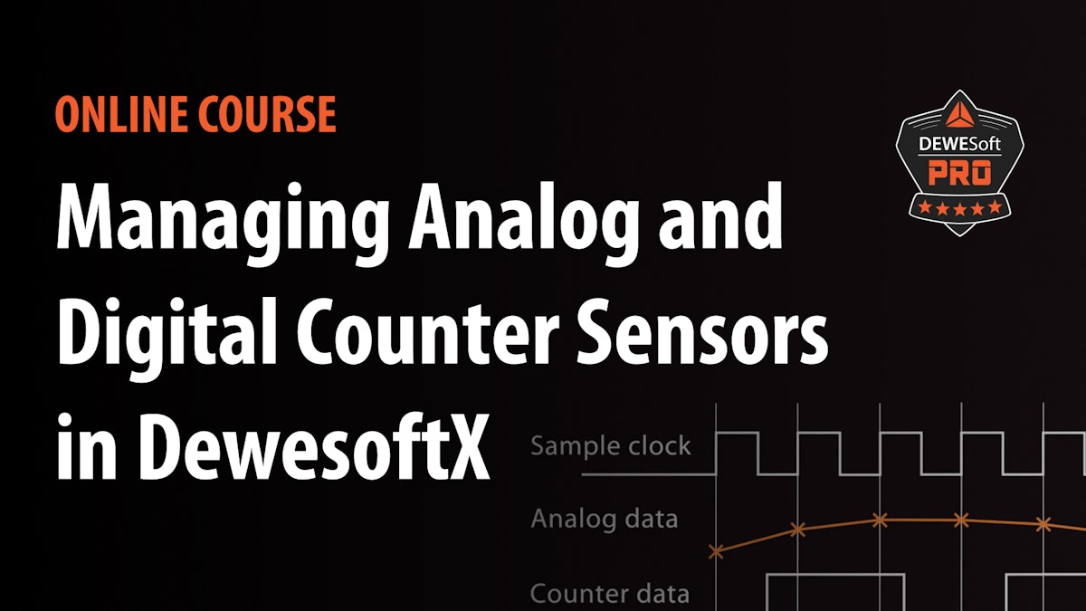 Analog & Counter Sensor Editor in Dewesoft – Online Course