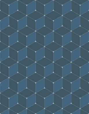 Geometric Cube Pattern Wallpaper | Bobbi Beck | Bobbi Beck