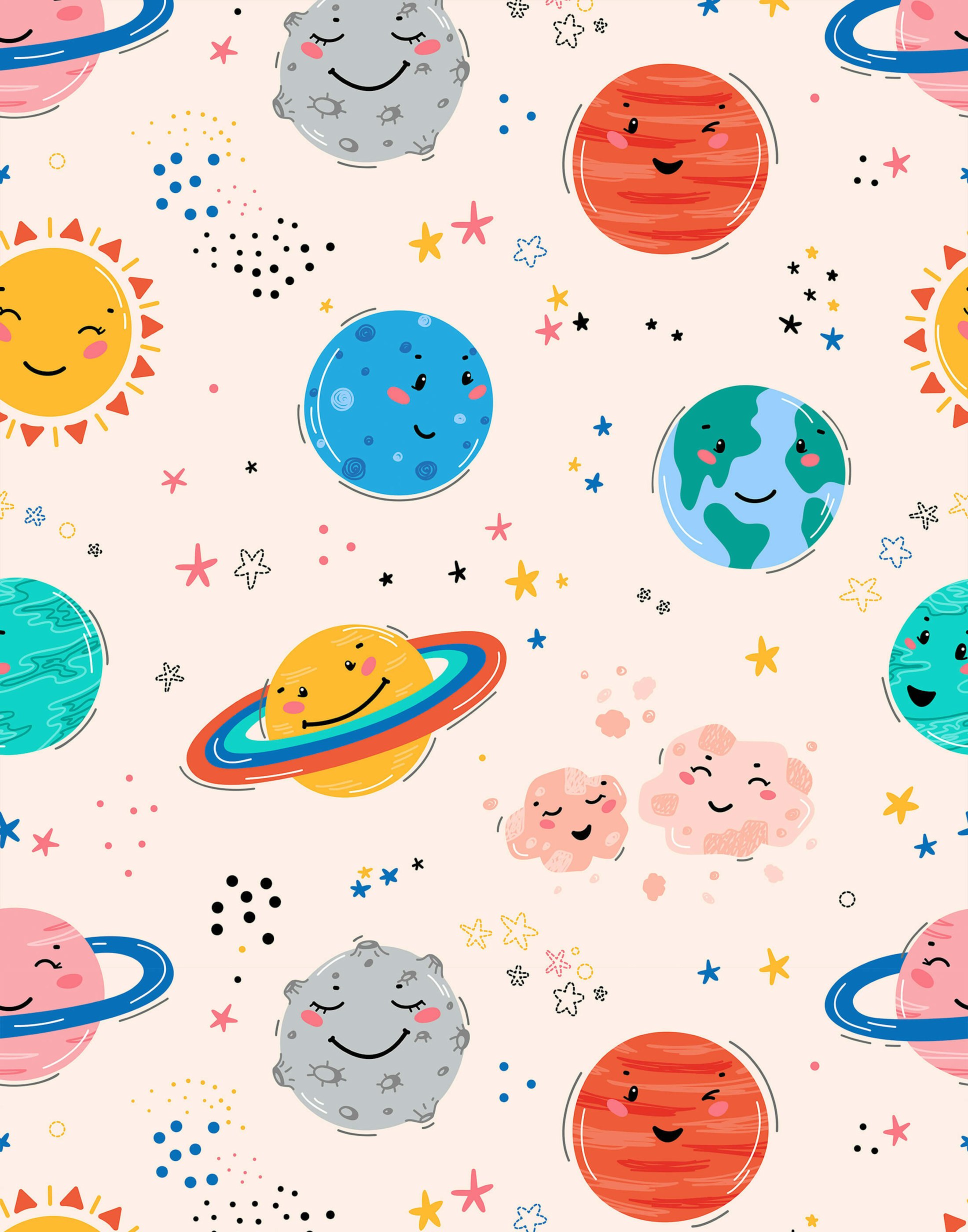 Children's Space Wallpaper | Bobbi Beck | Bobbi Beck