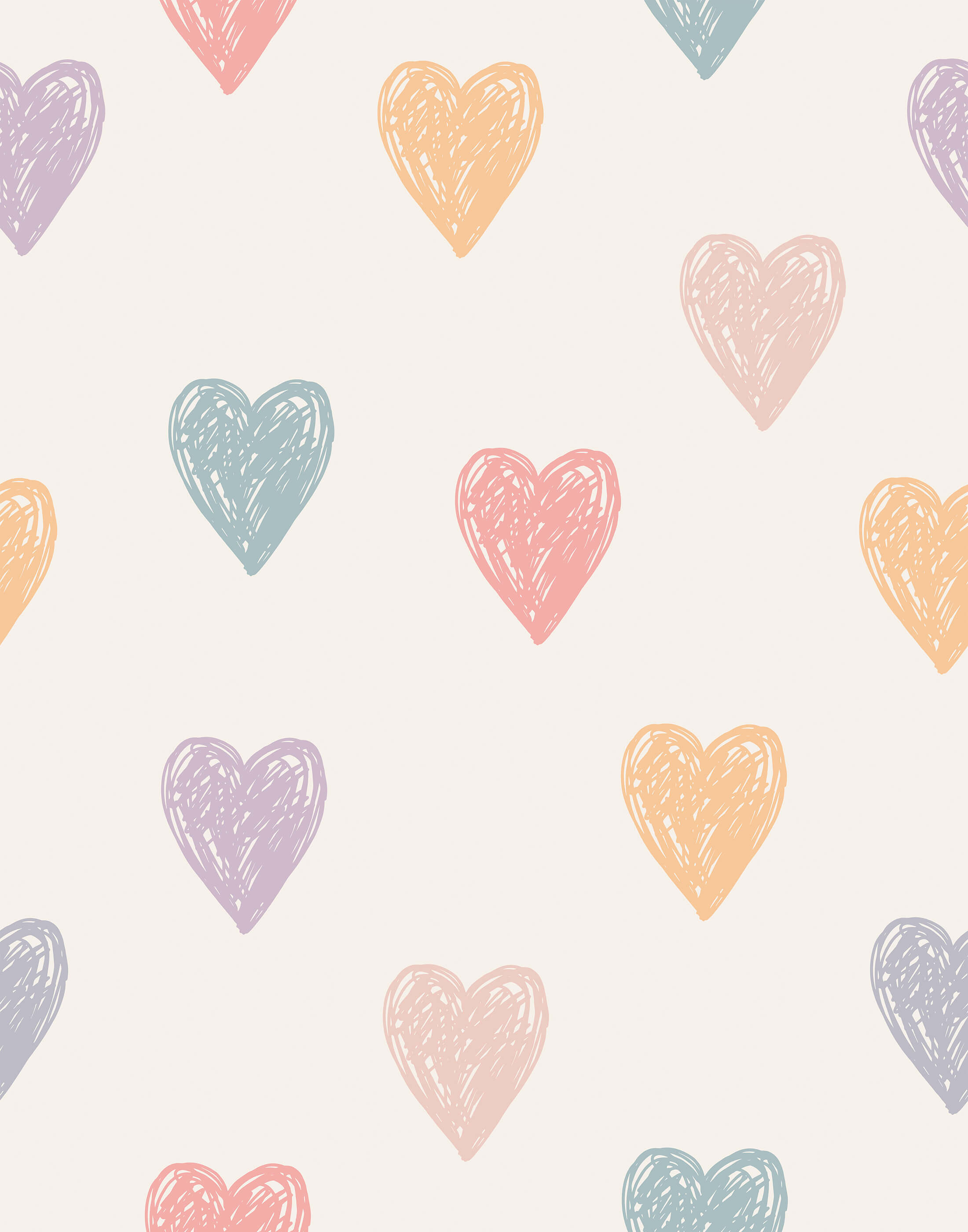 Children's Love Heart Wallpaper | Bobbi Beck | Bobbi Beck