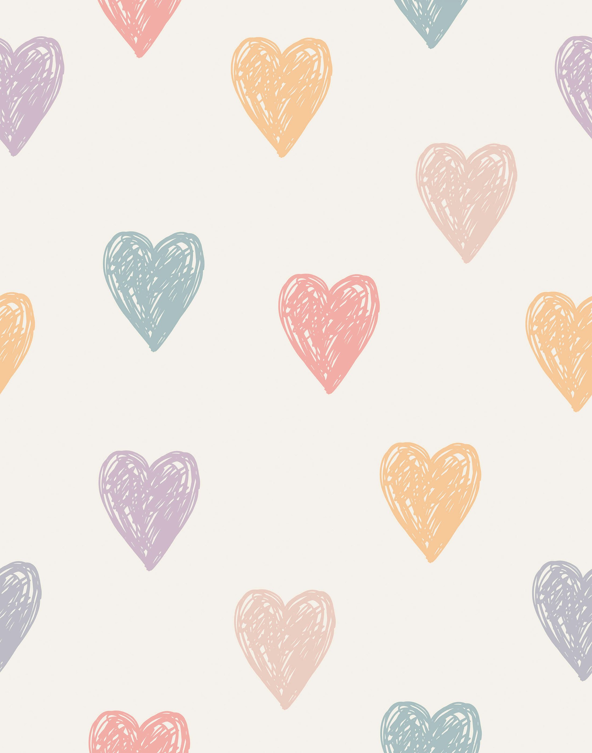 Children's Love Heart Wallpaper | Bobbi Beck | Bobbi Beck