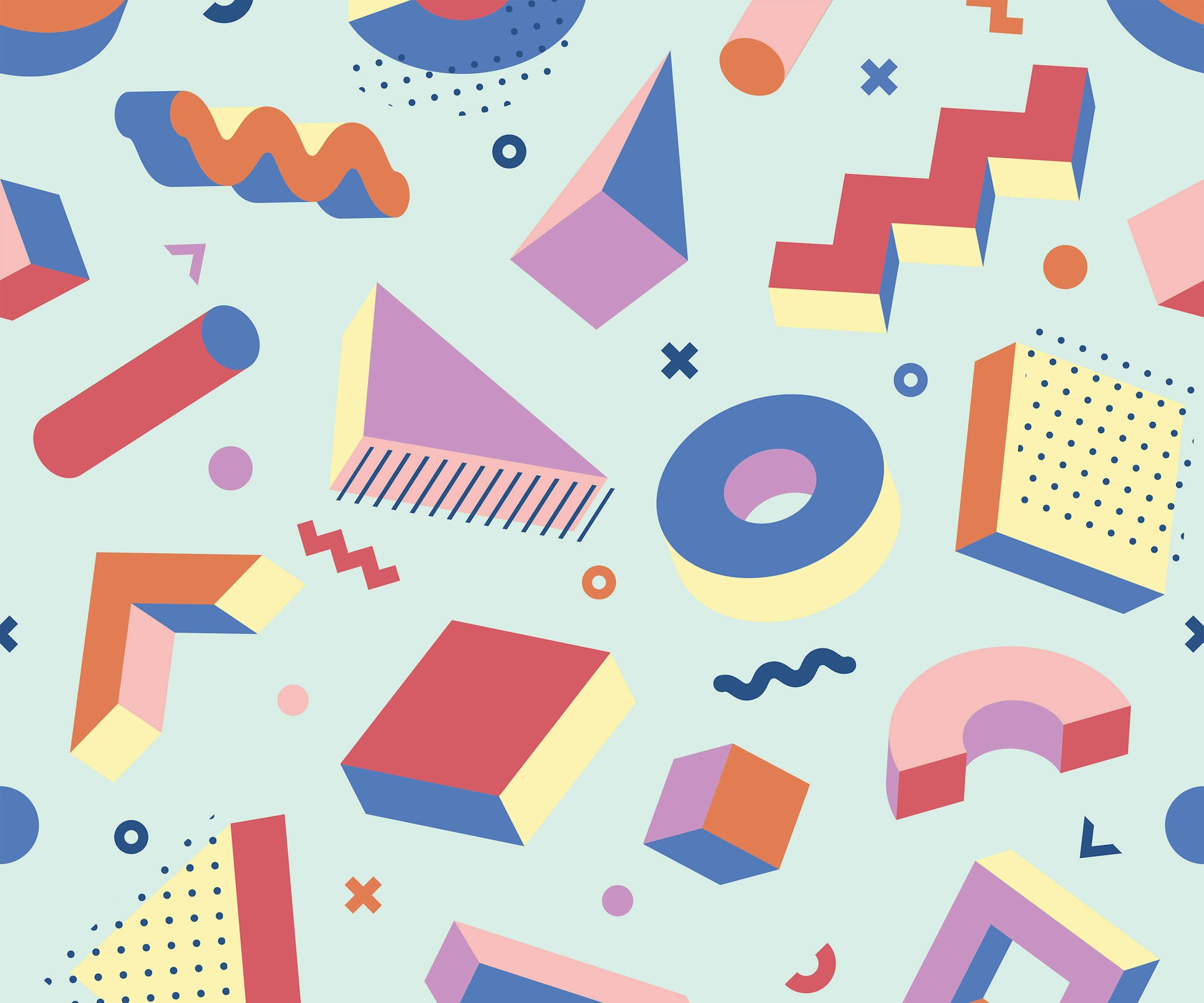 Memphis Style Wallpaper | Retro Design | Bobbi Beck | Bobbi Beck