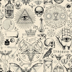 Gothic Wallpaper | Occult Design in Light & Dark Options | Bobbi Beck