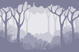 Forest Silhouette Wallpaper Mural | Bobbi Beck
