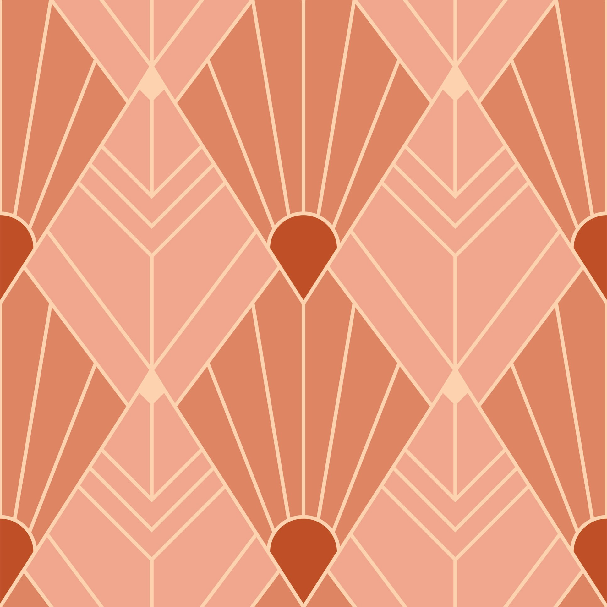 Art Deco Diamond Pattern Wallpaper | Available in Pink & Green | Bobbi Beck