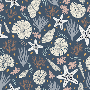 Seashell Wallpaper | Coral & Shell Design | Bobbi Beck