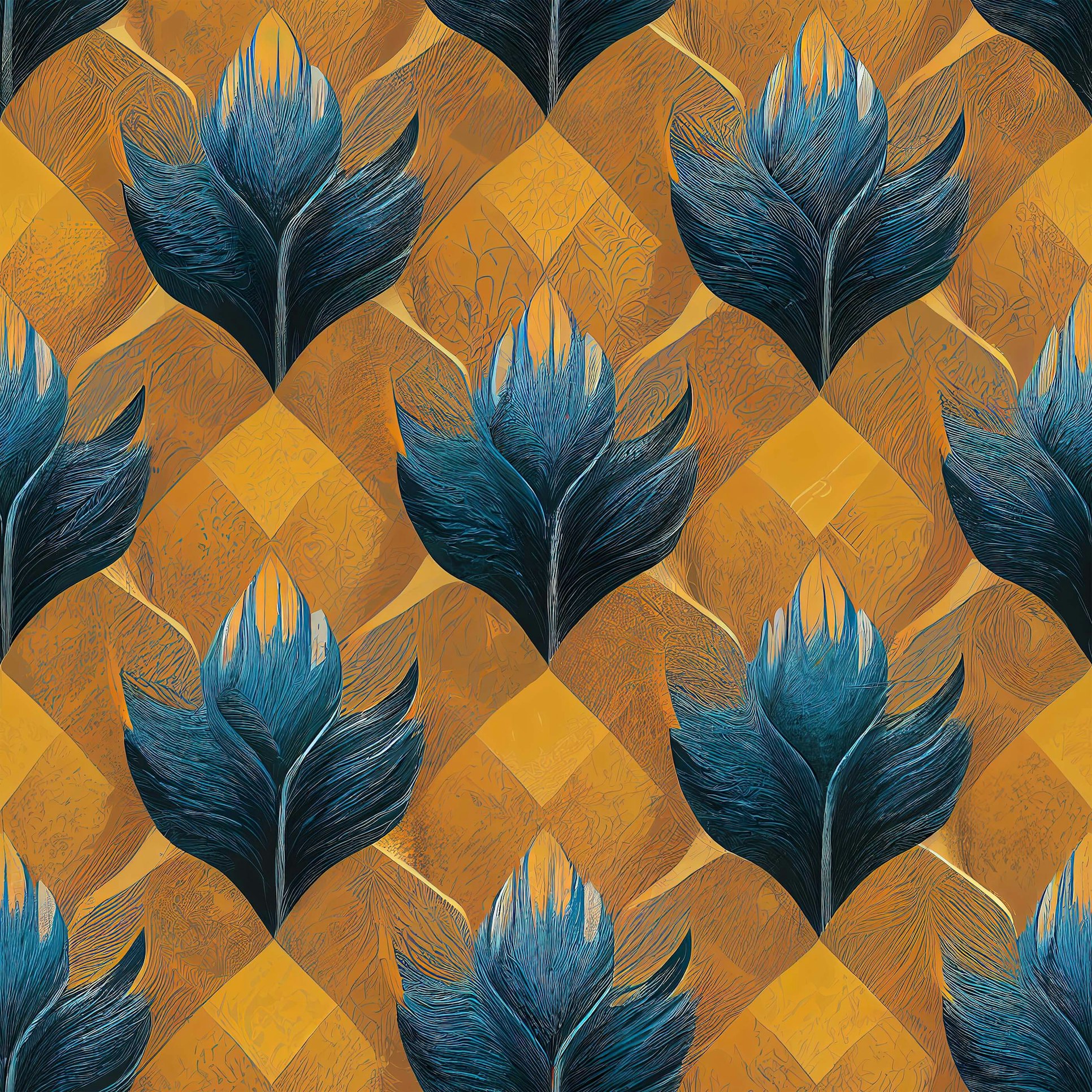 Abstract painted Flower Motif Wallpaper | Bobbi Beck