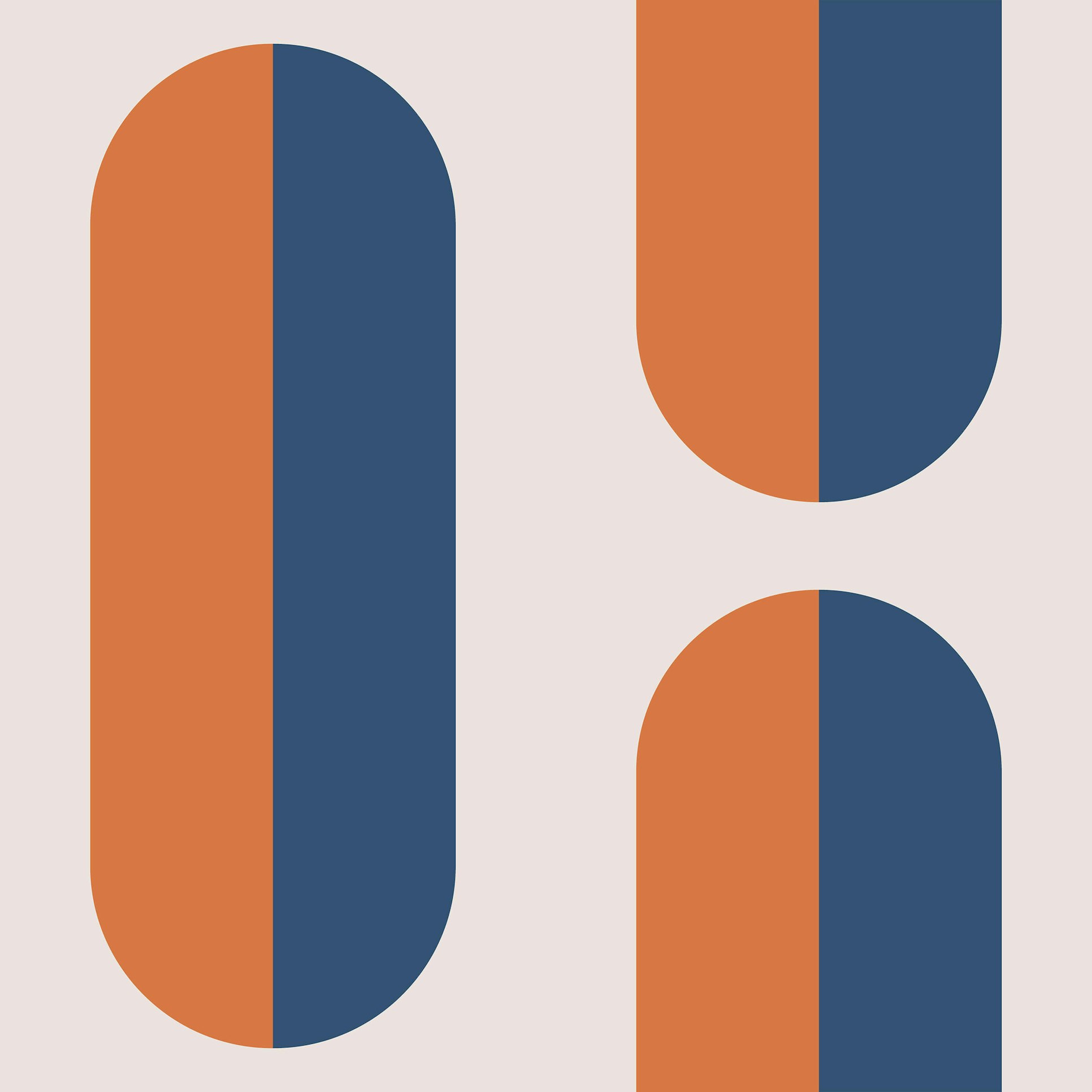 Large Pill Shape Geometric Wallpaper | Bobbi Beck