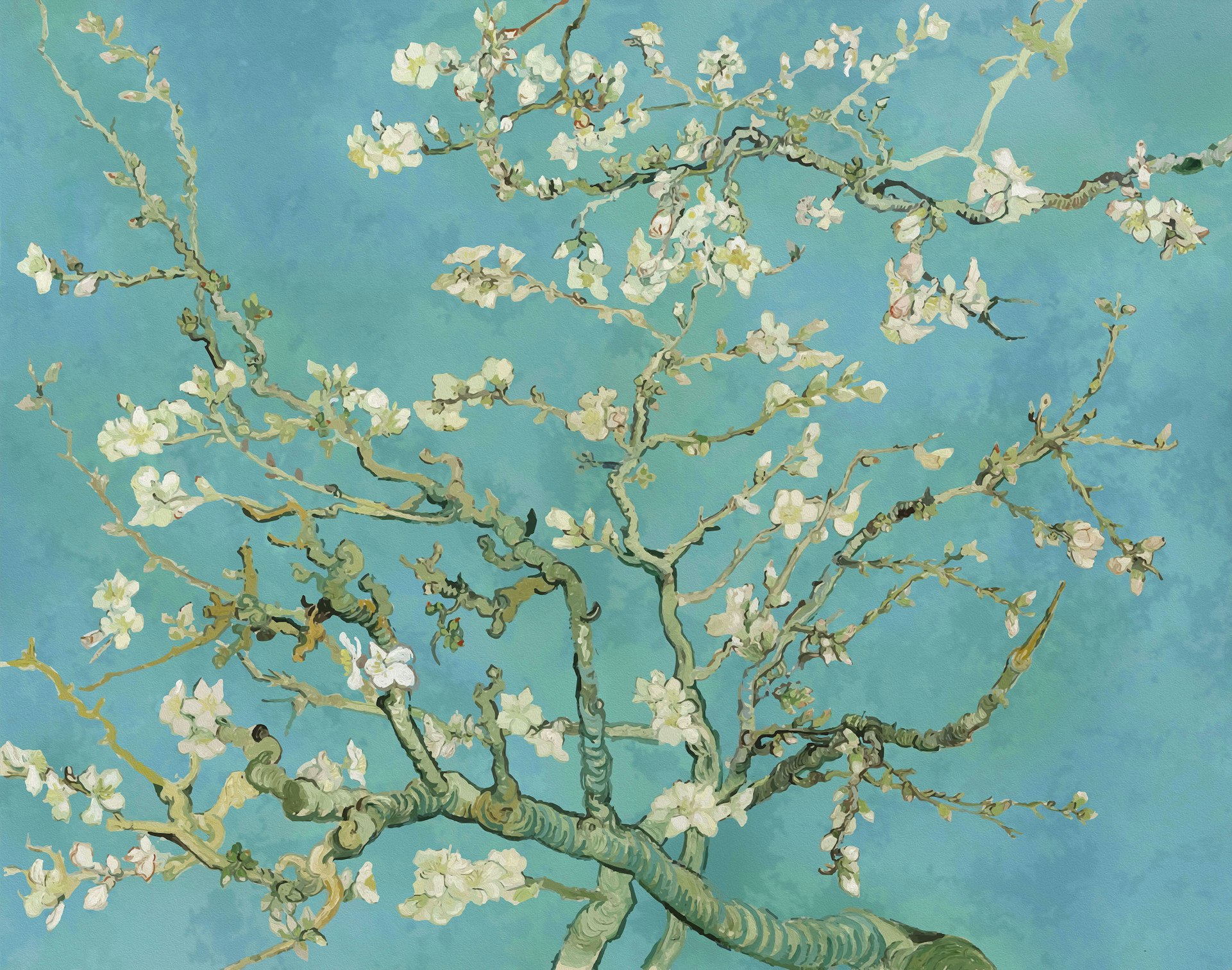 Van Gogh Almond Blossom Wallpaper Mural | Chinoiserie Style Wallpaper ...