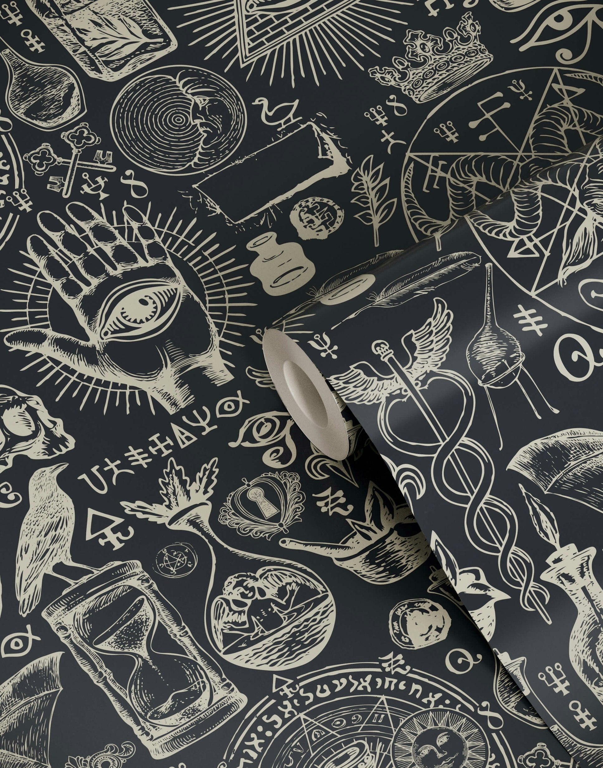 Gothic Wallpaper | Occult Design in Light & Dark Options | Bobbi Beck