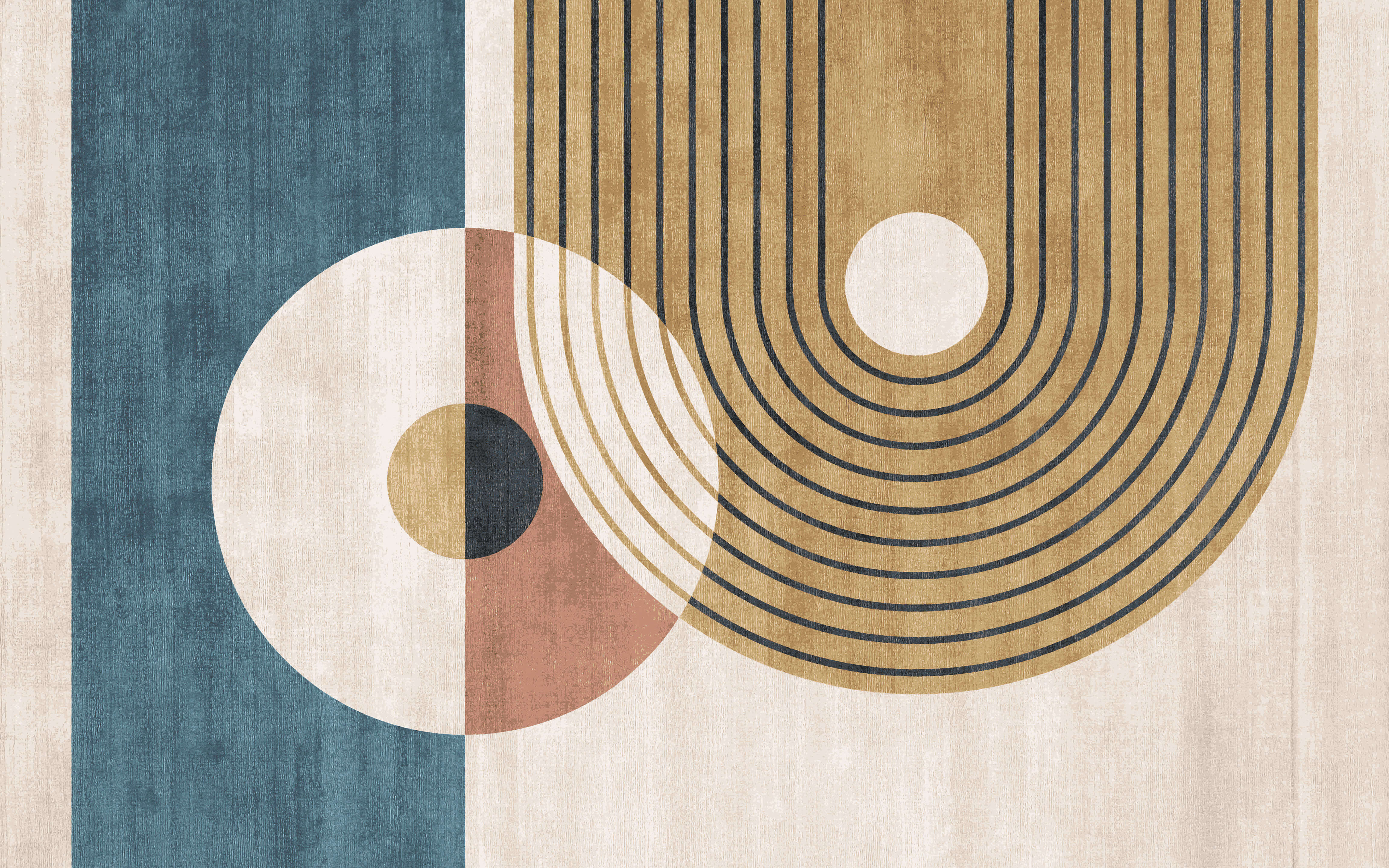 Japanese Geometric Wallpaper Mural | Bobbi Beck