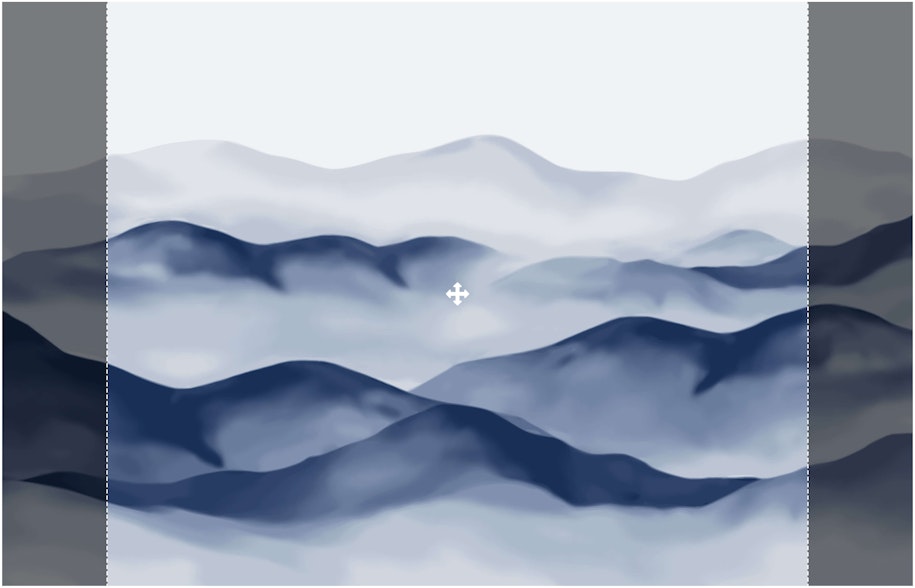 Watercolour Mountain Wallpaper | Abstract Landscape Mural | Bobbi Beck