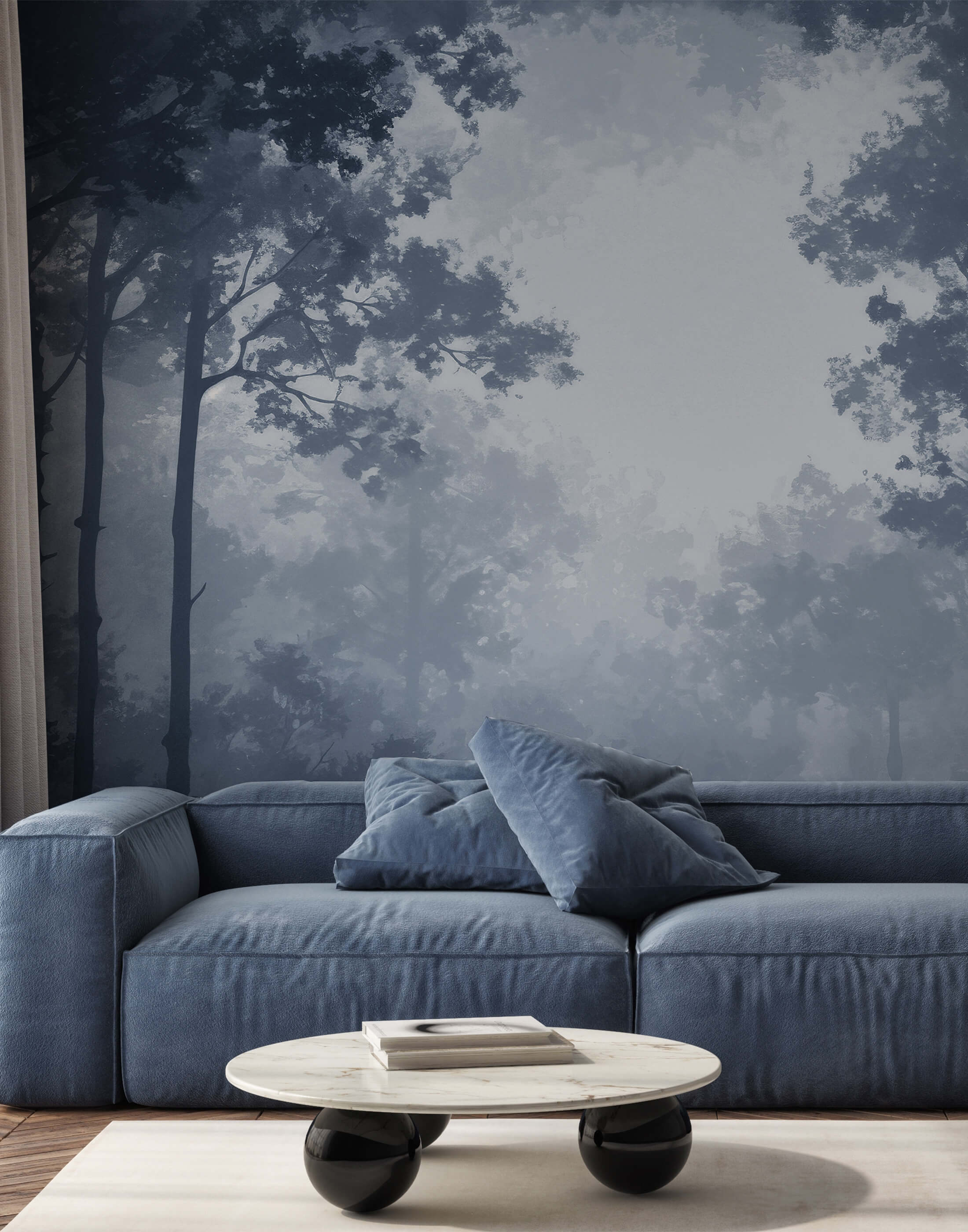 Blue Wallpaper Navy Pastel Tones With Dark Light Options Bobbi Beck