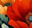 Red, Orange & White Poppy Wallpaper Mural | Bobbi Beck