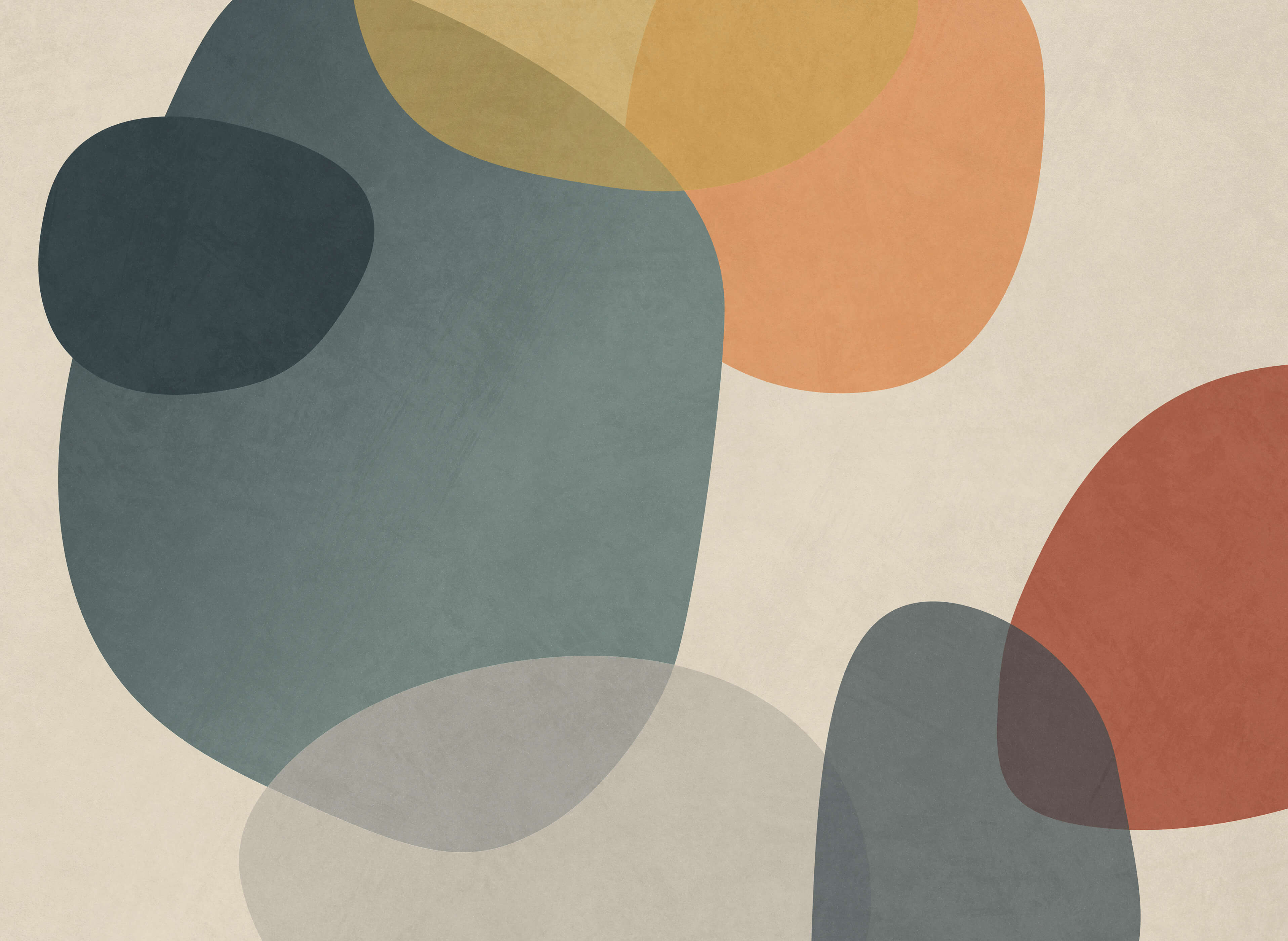 Soft Abstract Shapes Wallpaper Mural | Bobbi Beck