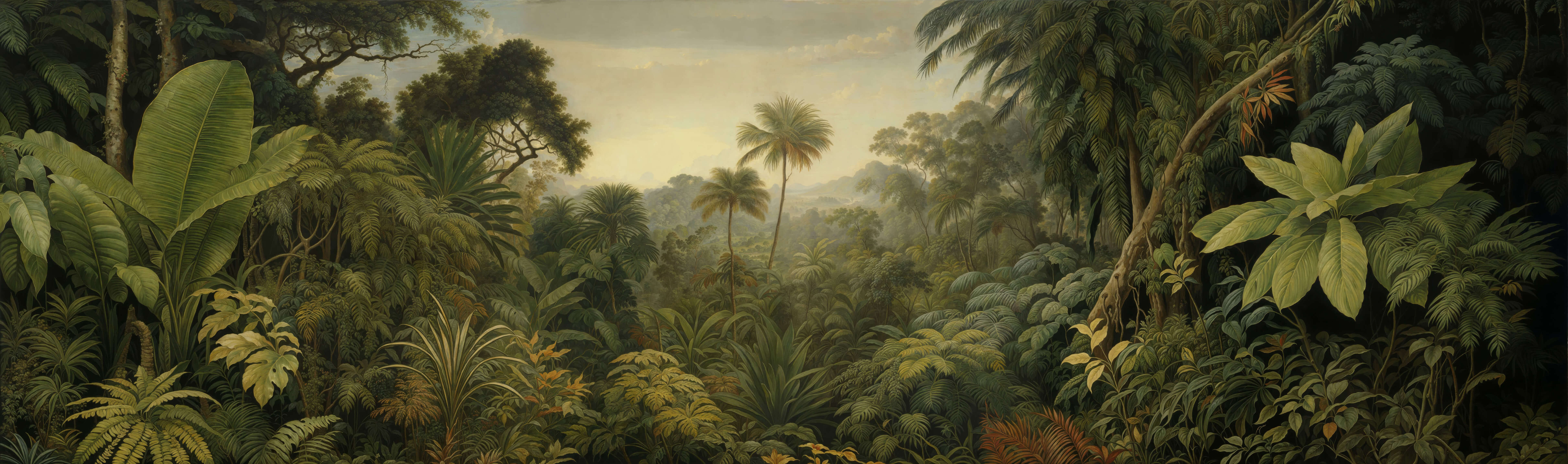 Panoramic Jungle Wallpaper Mural | Bobbi Beck