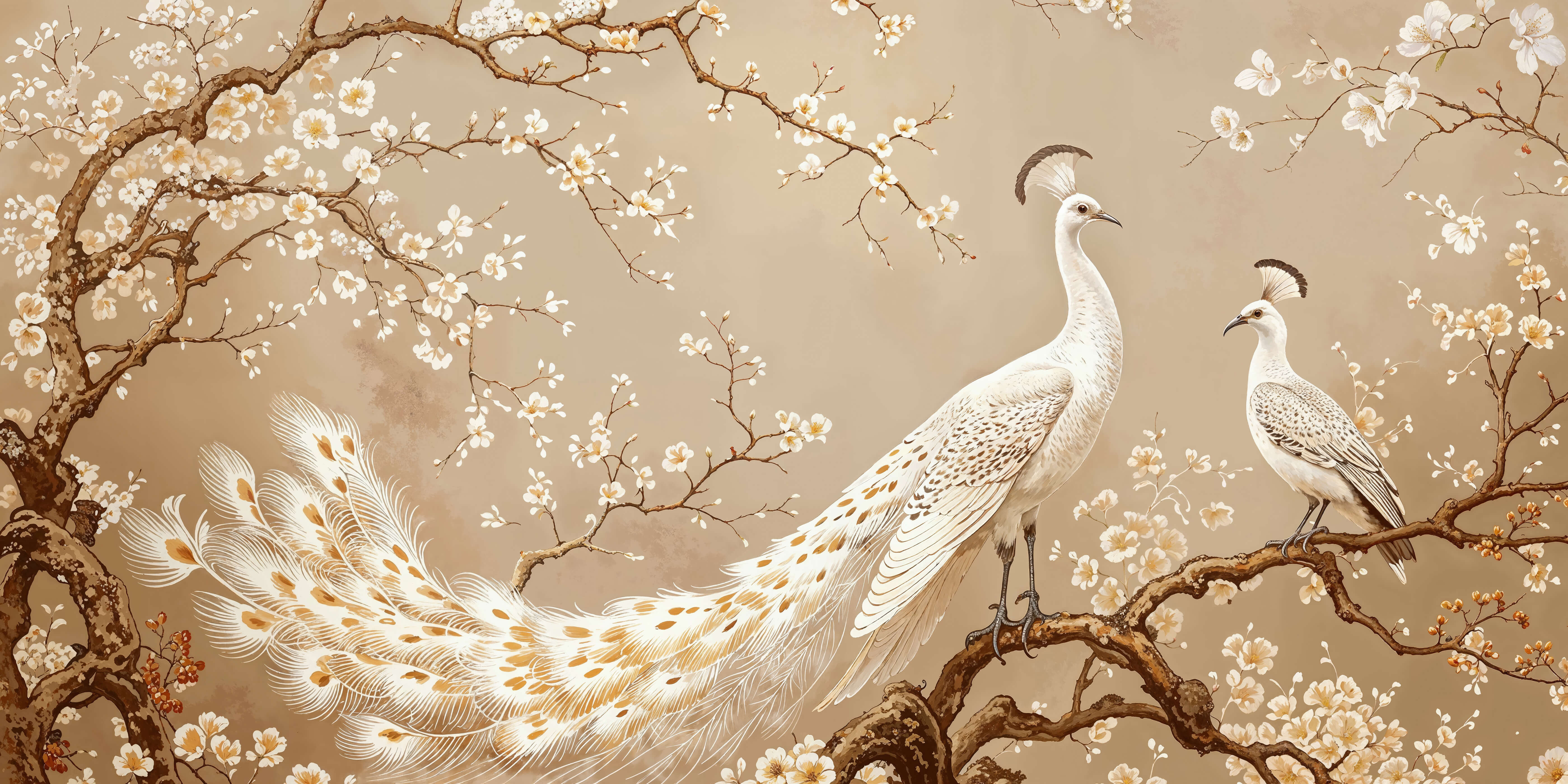 Peacock Chinoiserie Wallpaper | Bobbi Beck