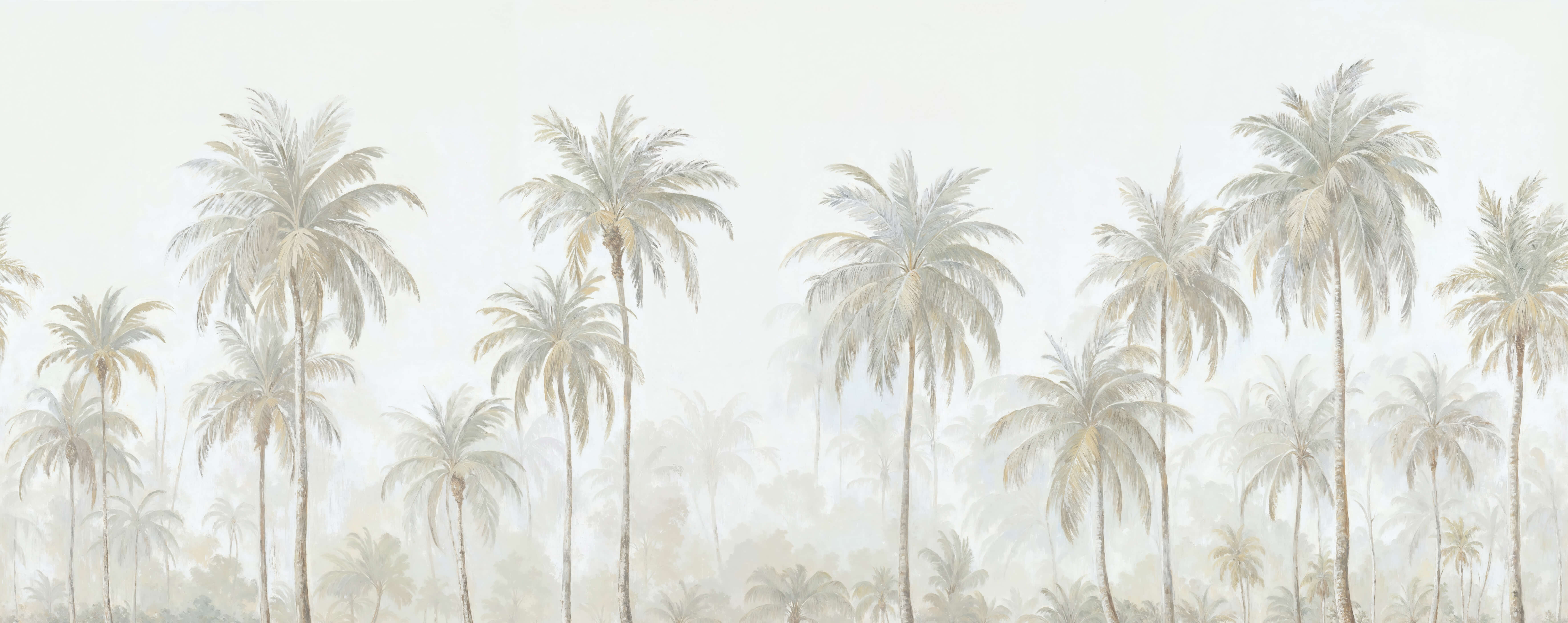 Beige Tall Palm Tree Wallpaper Mural | Subtle Design | Bobbi Beck