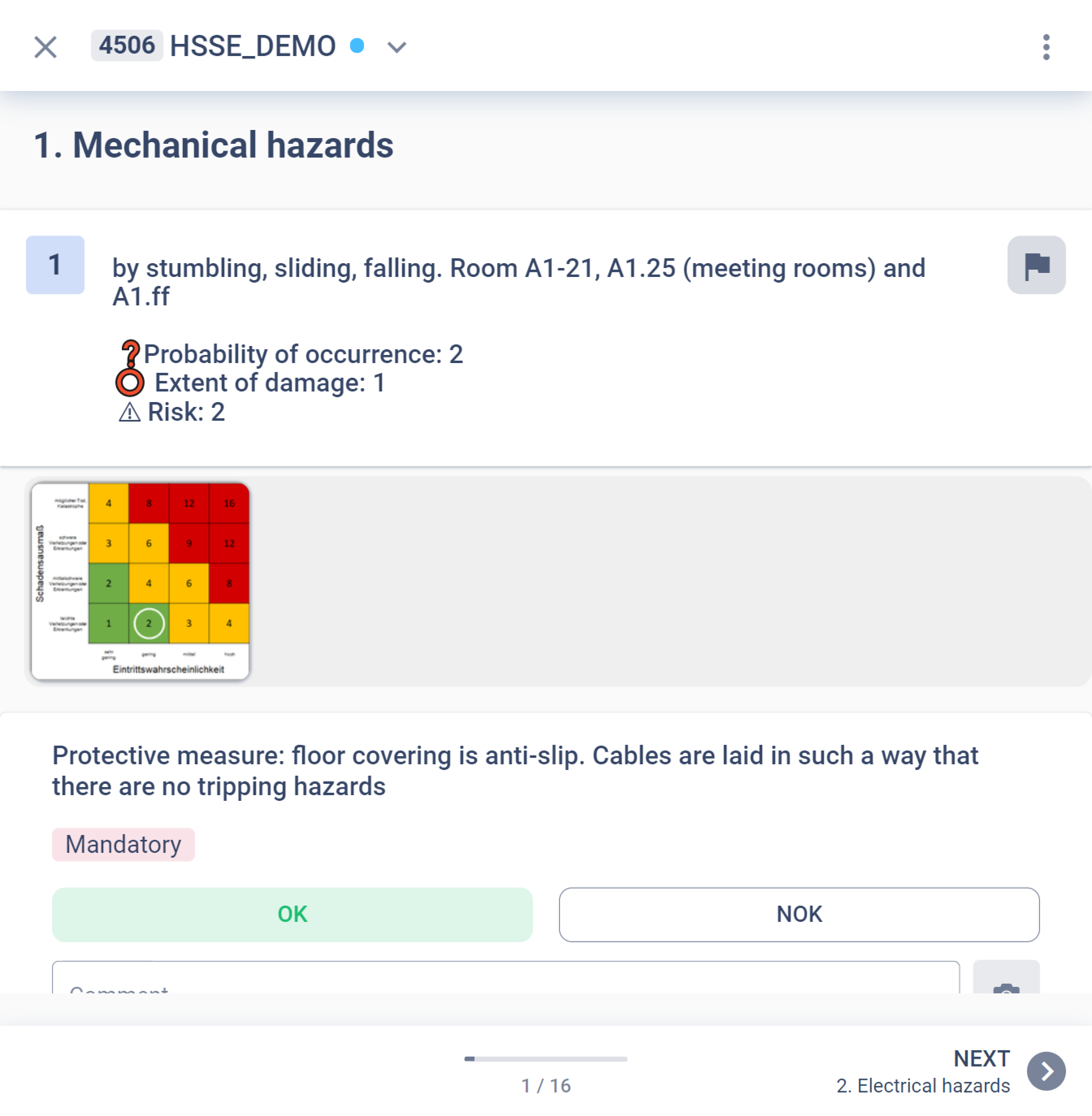 Digitally map HSSE checklists, inspections, audits, etc.