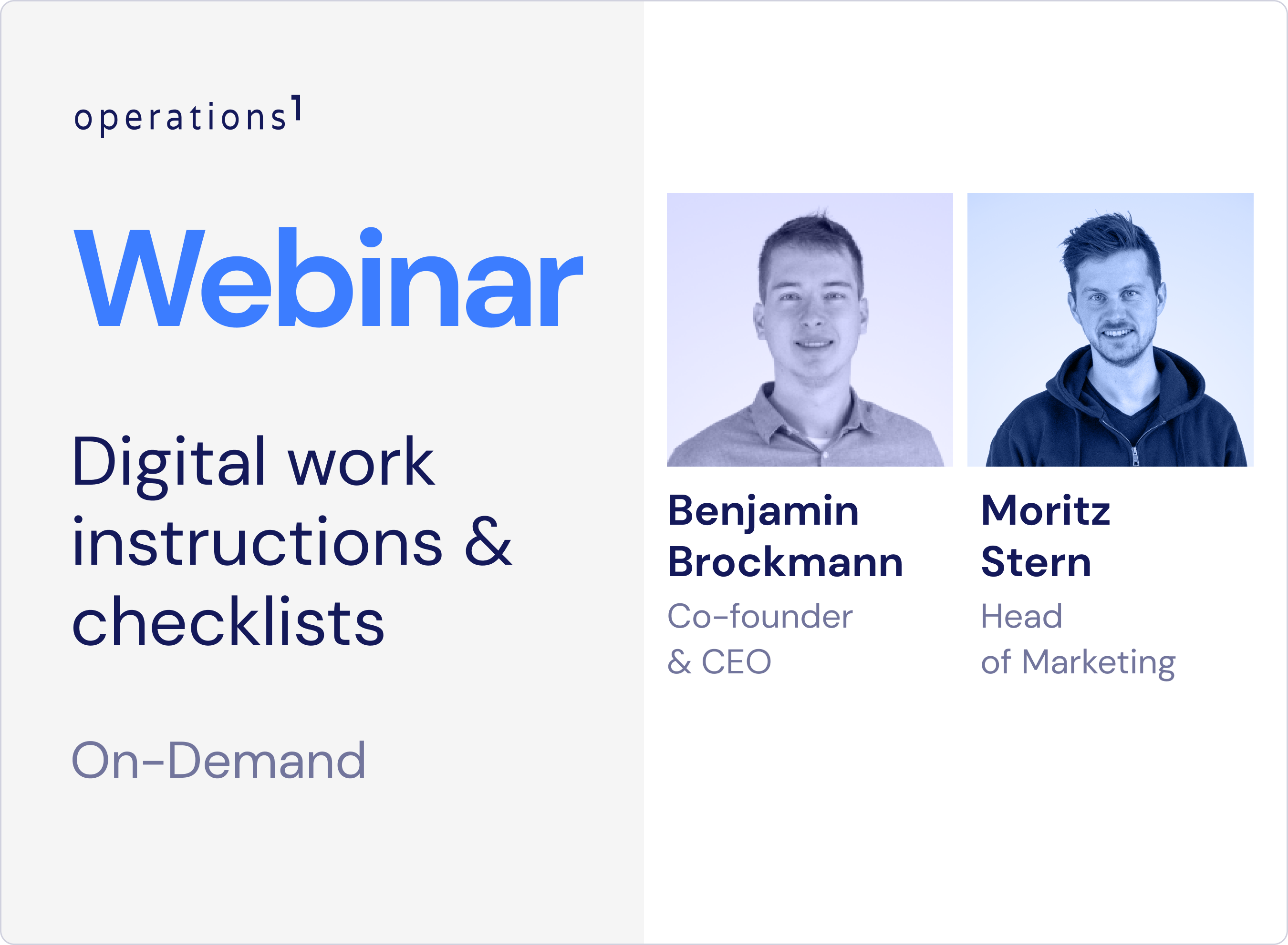 Operations1 webinars, On-demand and more
