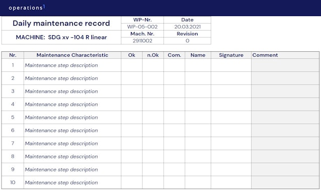 Digital Maintenance Logs [Free Template] - Operations1