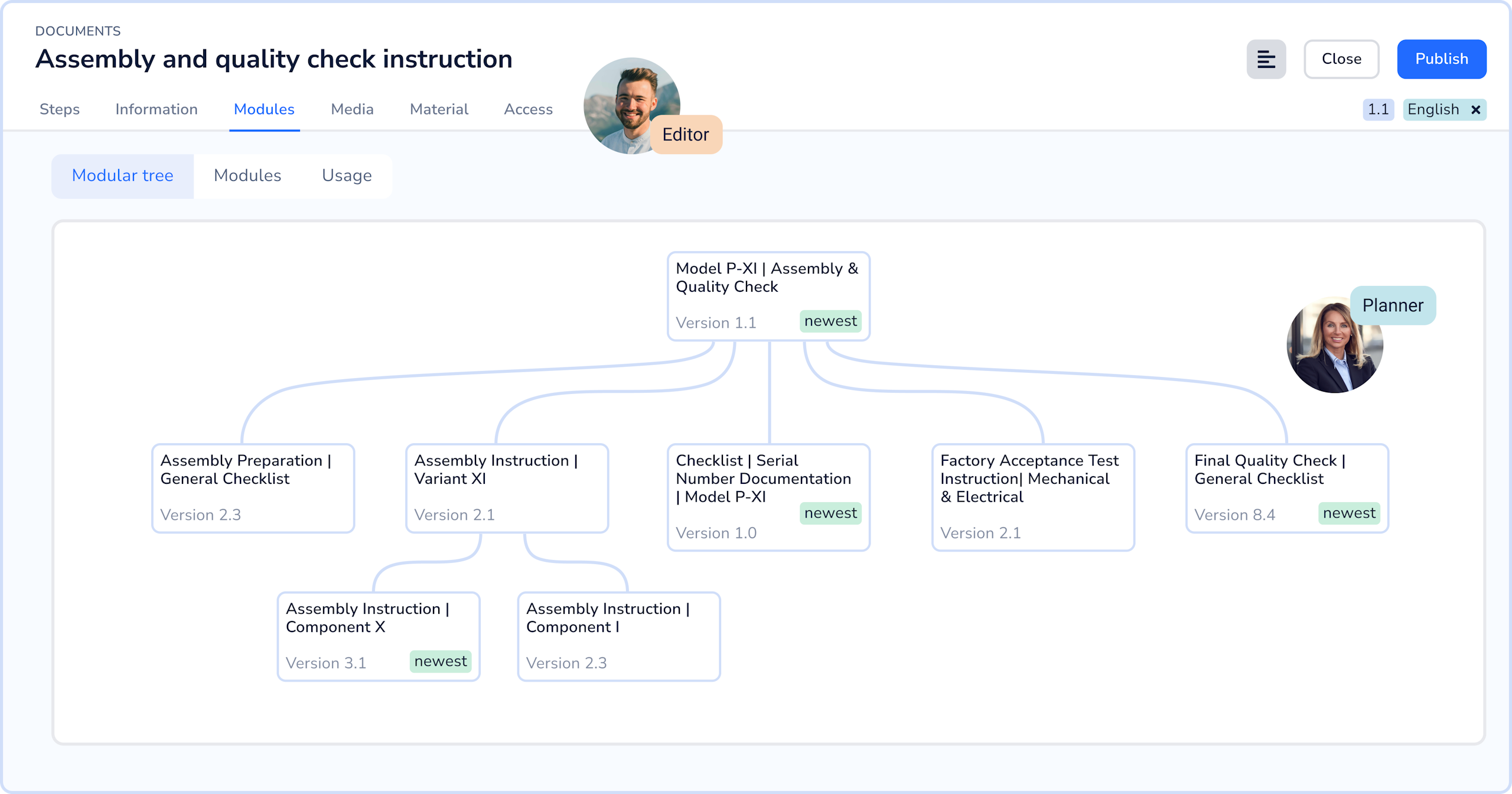 Modular Documents in Operations1