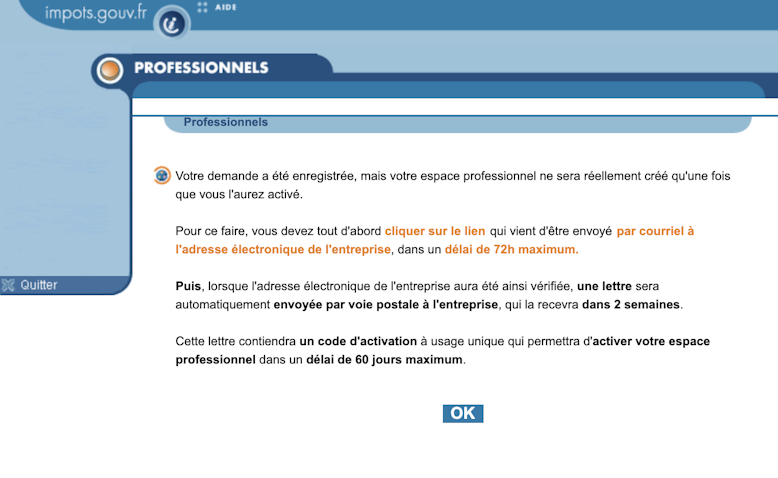 Comment créer mon espace professionnel simplifié sur impot.gouv.fr