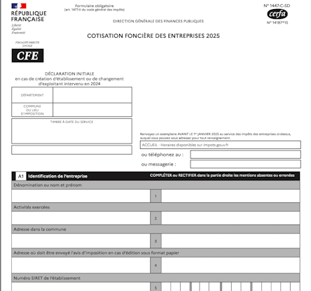 Tout savoir sur la Cotisation Foncière des Entreprises (CFE) en 2025