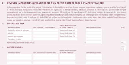 Comment remplir le formulaire 2047 sur les revenus étrangers