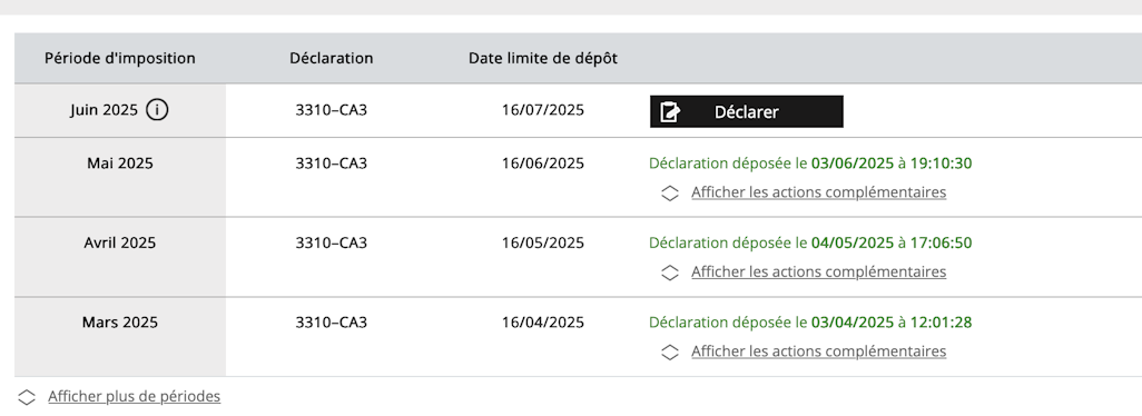 Déclaration mensuelle de TVA (CA3) : Guide | Shine