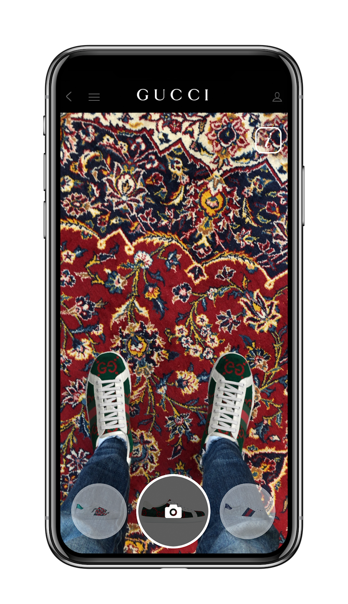 Try On The Ace Sneakers Via AR Tech On Gucci's App | L'Officiel Singapore