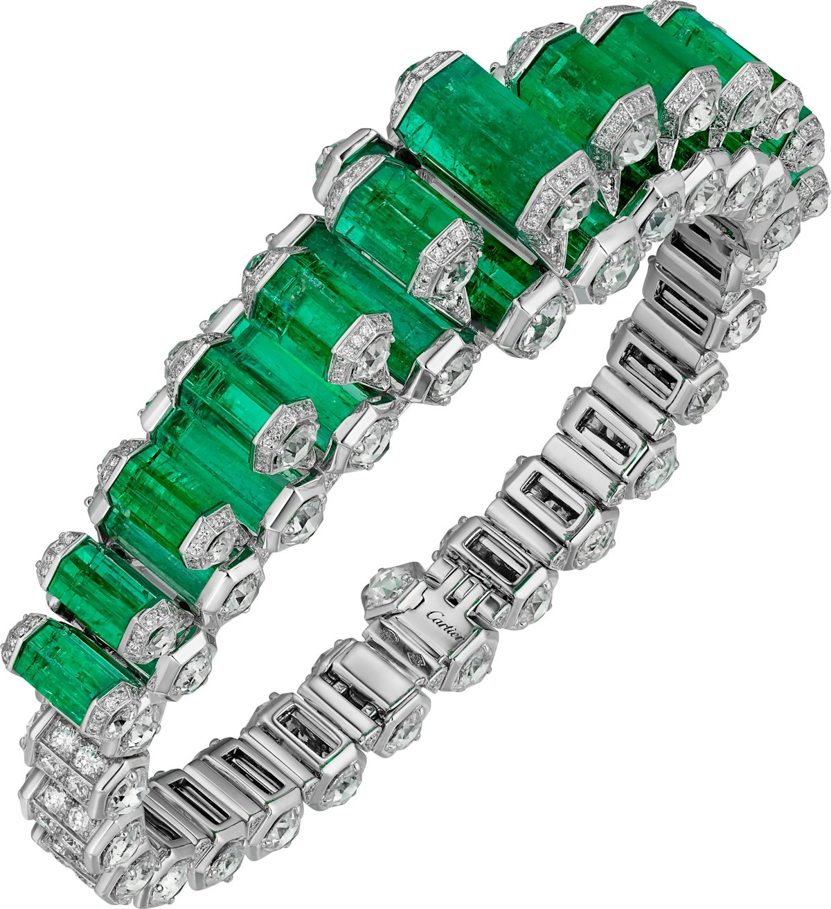 Cartier Gets Raw With Its Museum-Worthy Magnitude Emerald Bracelet | L ...