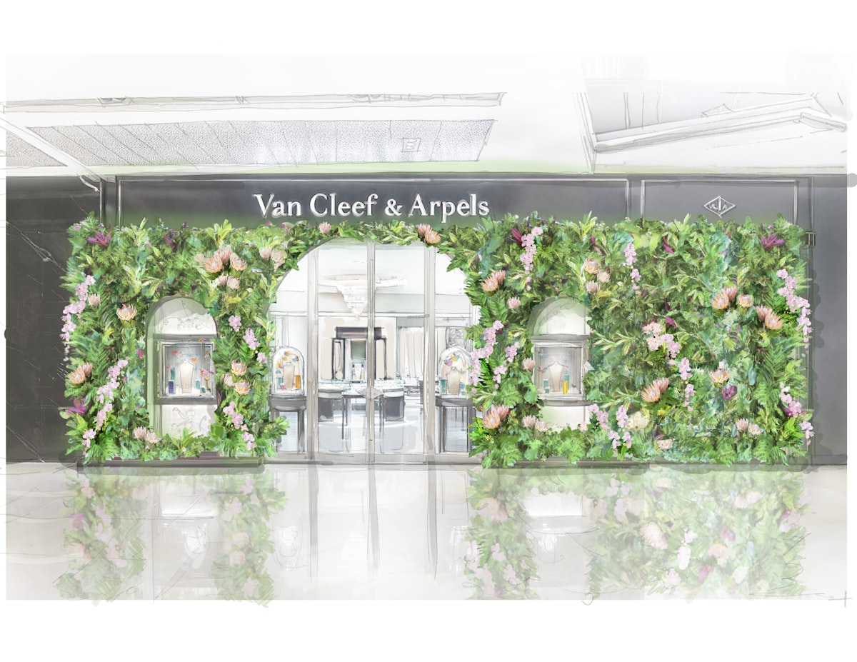 Van Cleef & Arpels Welcomes Spring with a Blossoming Mural