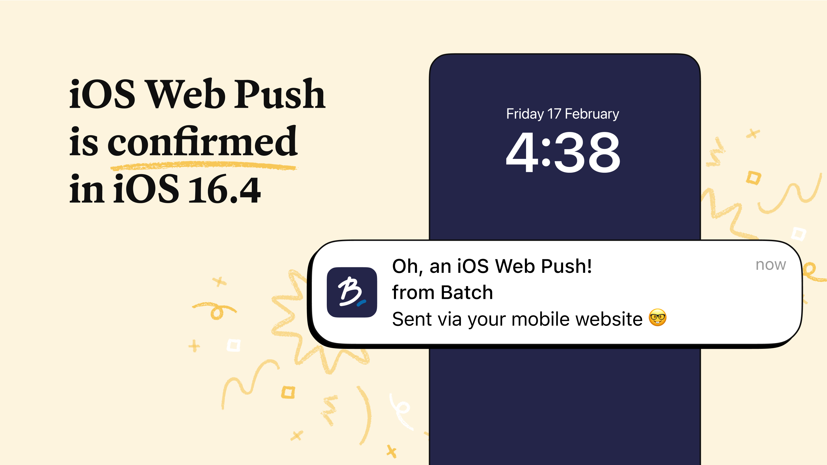 Batch | iOS Web Push notifications confirmed for iOS 16.4 - Batch