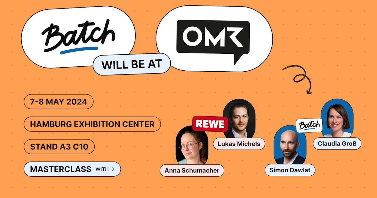 Batch | Blog | REWE X Batch Masterclass at OMR Festival Batch | Blog | REWE X Batch Masterclass at OMR Festival