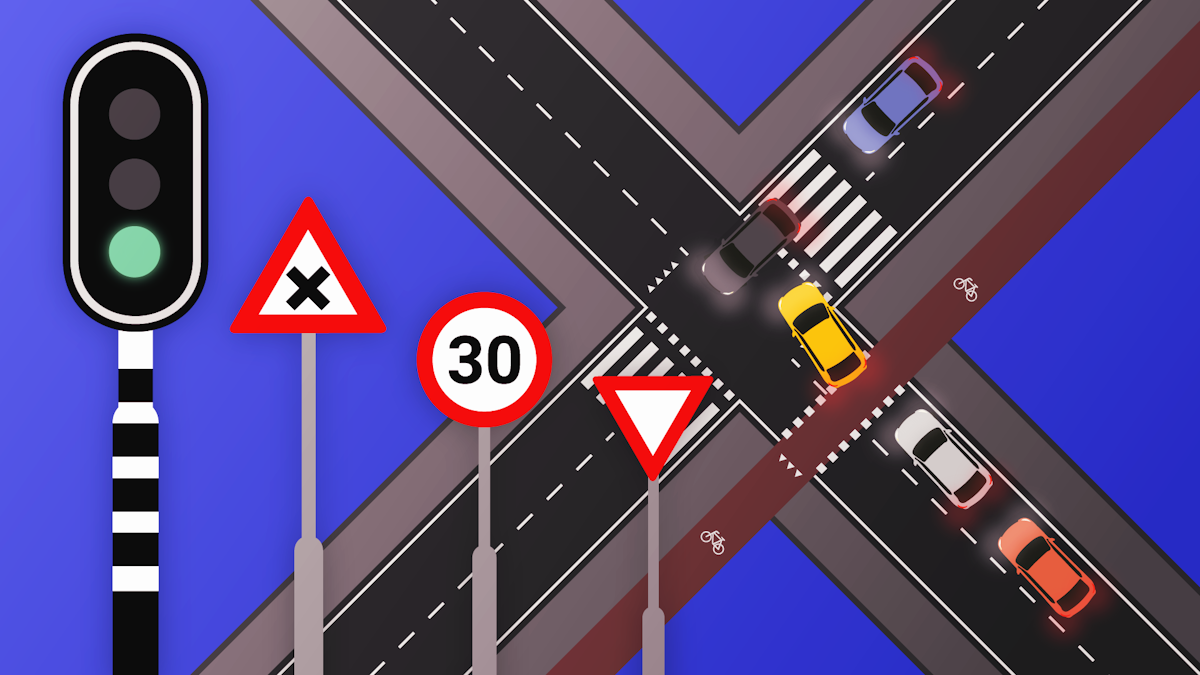 De voorrangsregels van kruispunten lees je hier!