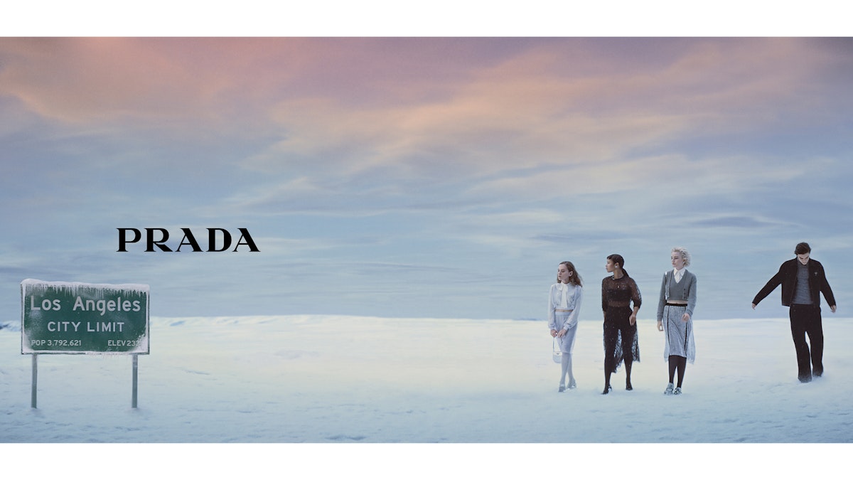 Prada’s 2021 Holiday Campaign envisions a snowy California