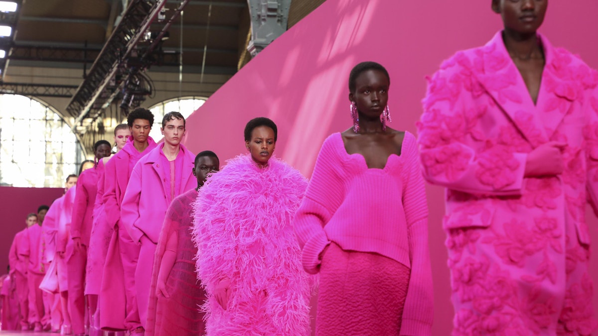 Glowing pink with the Valentino Pink PP Collection for Fall/Winter 2022