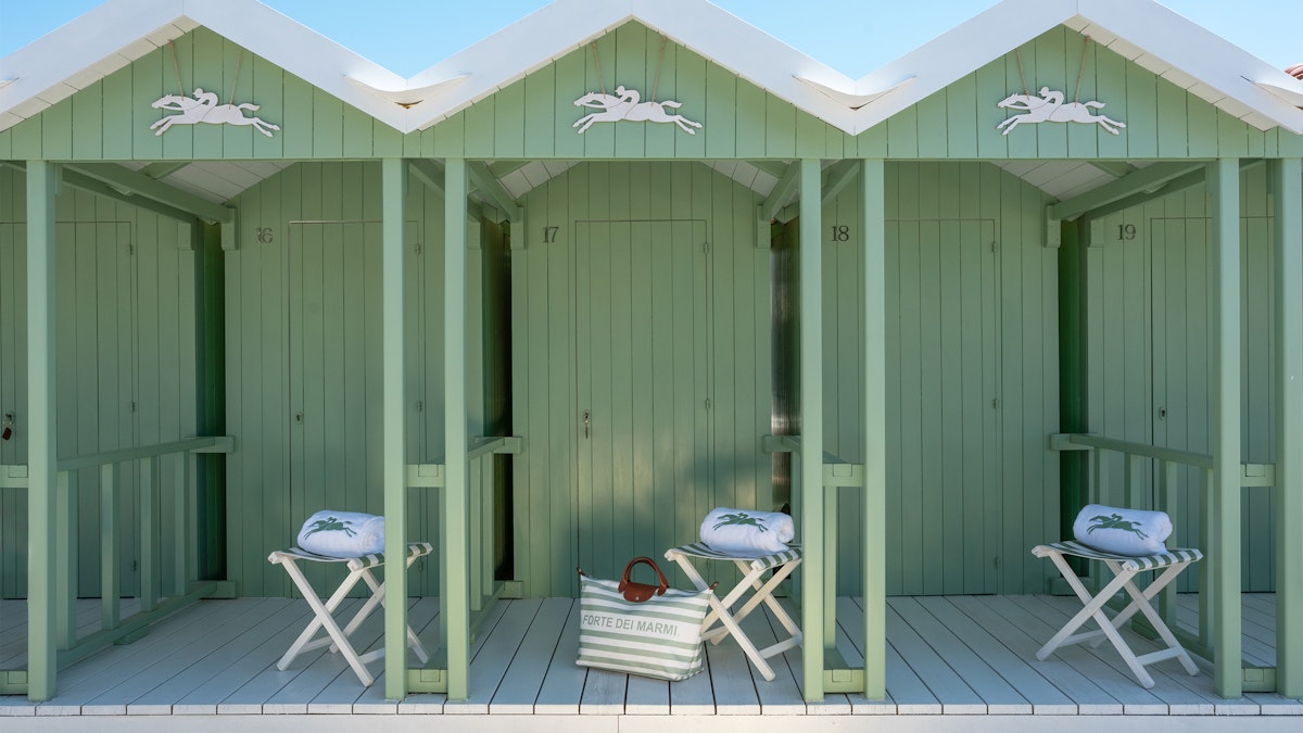 Longchamp’s beach club at Forte dei Marmi